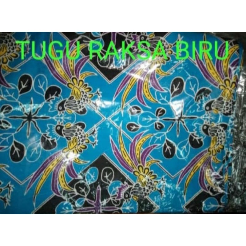 Jual Kain Batik Motif Tugu Raksa Biru | Batik Khas Kabupaten Tangerang ...