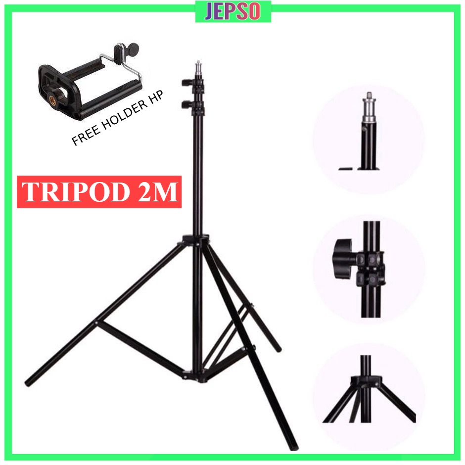 Jual JEPSO Tripod 2 Meter Tripod HP 2M Free Holder U Tripod Kamera Free ...