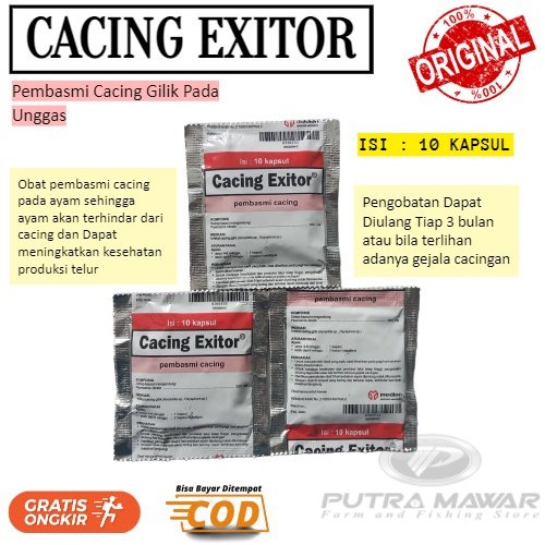Jual Obat Cacing Exitor Isi 10 Kapsul Mediun - Pembasmi Cacing_Ternak ...