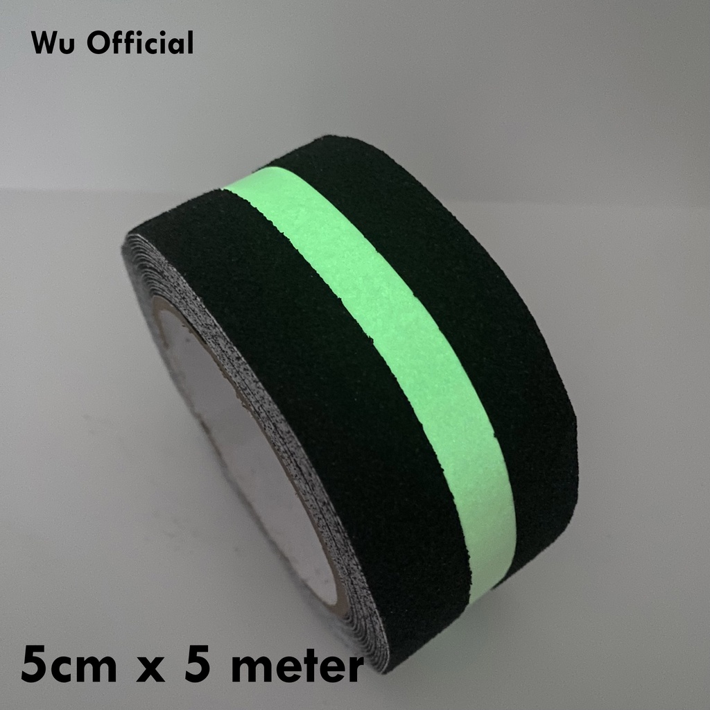 Jual Lakban Anti Slip Tangga Glow In The Dark Stiker Fosfor - Anti Licin Lantai Fosfor 5 cm x 5 ...