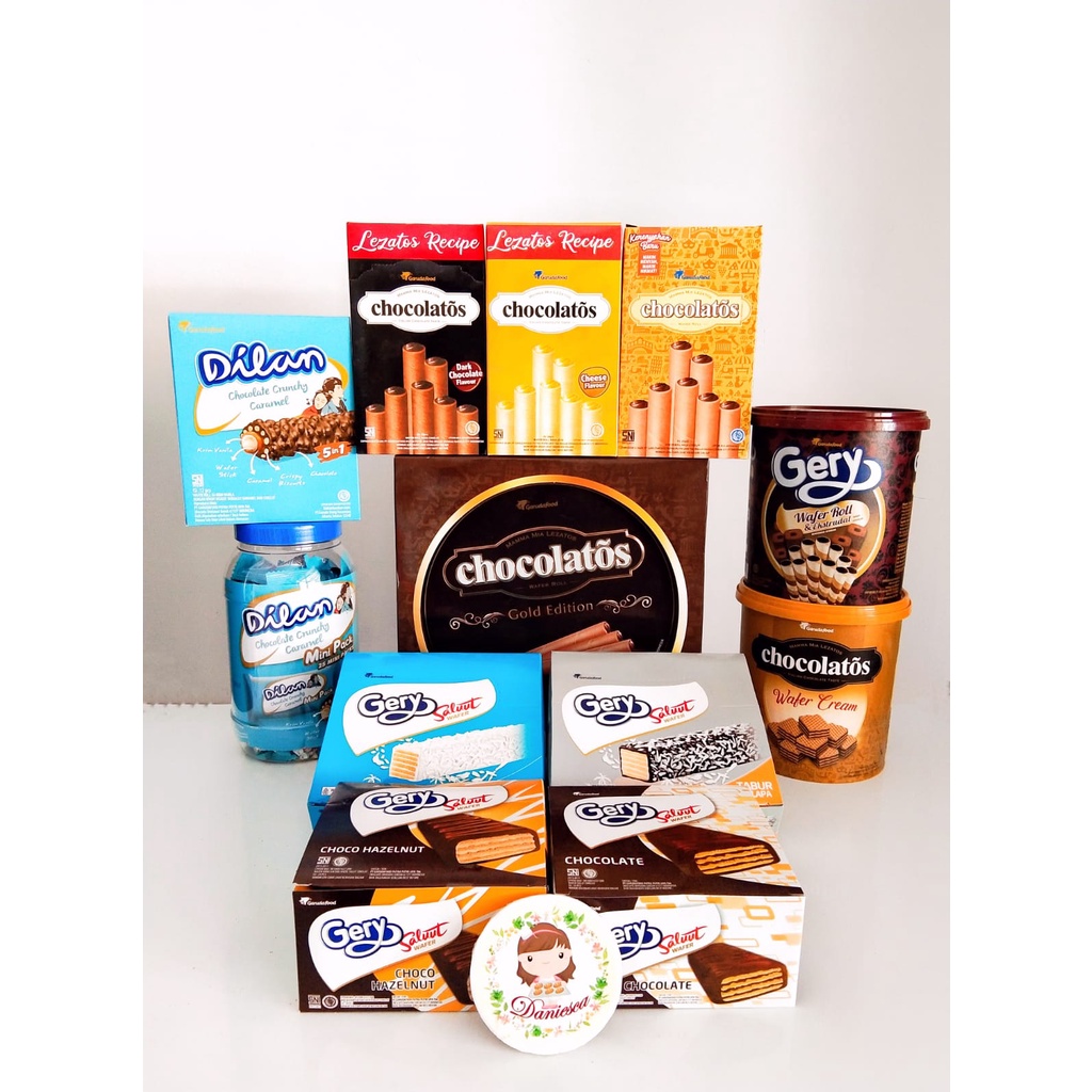 Jual snack garuda gery chocolatos wafer roll wafer cream dark grande ...
