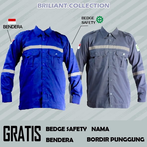 Jual Wearpack Bengkel Atasan | Baju Kerja Safety | Kemeja Lapangan ...