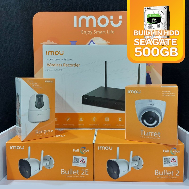 Jual Paket Imou IPCamera Siap pakai 2 Indoor 2 Outdoor 1 NVR Build In ...