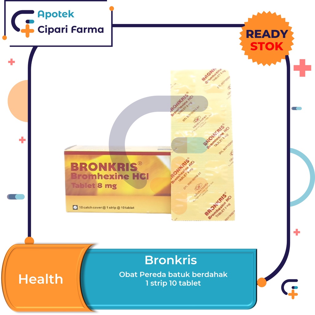 Jual Bronkris Obat Batuk Berdahak | Pengencer Dahak 1 Strip isi 10 ...
