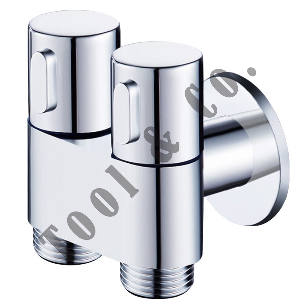 Jual DOUBLE ANGLE VALVE STOP KRAN CABANG 2 OUTLET 2 SWITCH KERAN BIDET FAUCET ENGKOL KLOSET ...
