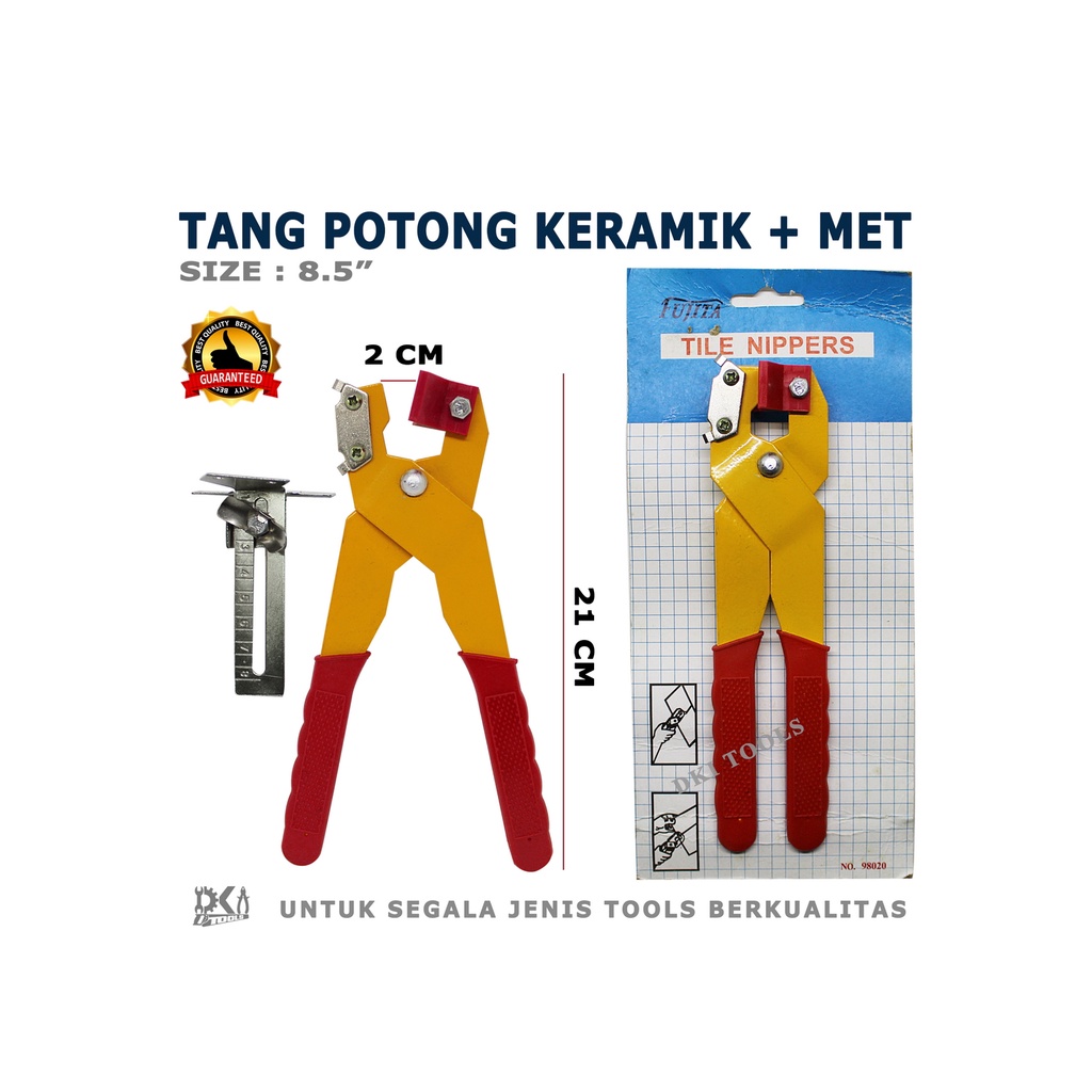 Jual Tang Alat Potong Keramik Ubin + Meteran Manual 8.5" inch Pemotong ...