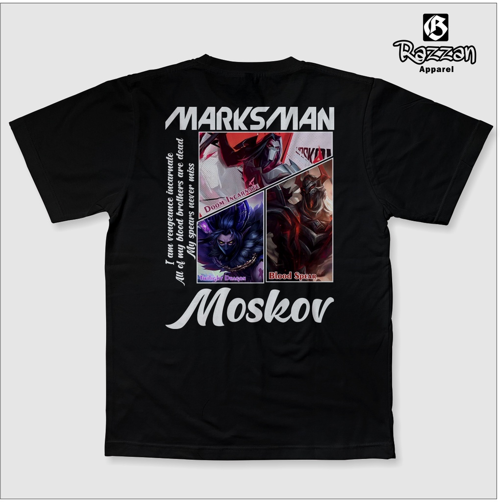 Jual RAZZAN KAOS GAMING HERO MOSKOV MARKSMAN | Shopee Indonesia