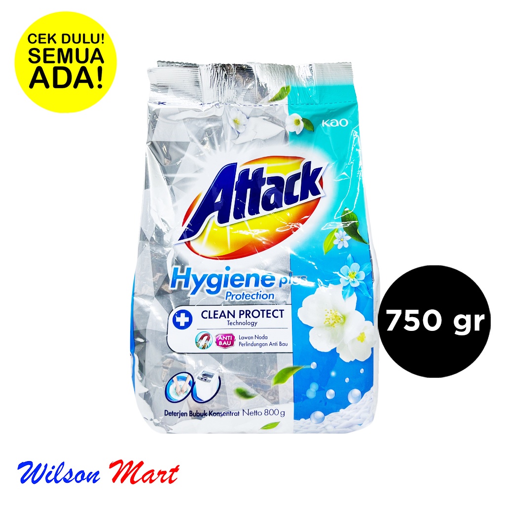 Jual ATTACK DETERJEN DETERGENT HYGIENE PROTECTION MATIC 750 GRAM | Shopee Indonesia