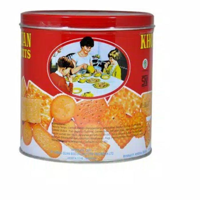 Jual Khong Guan Assorted Biskuit Kaleng Merah / Roti KhongGuan 650gr ...