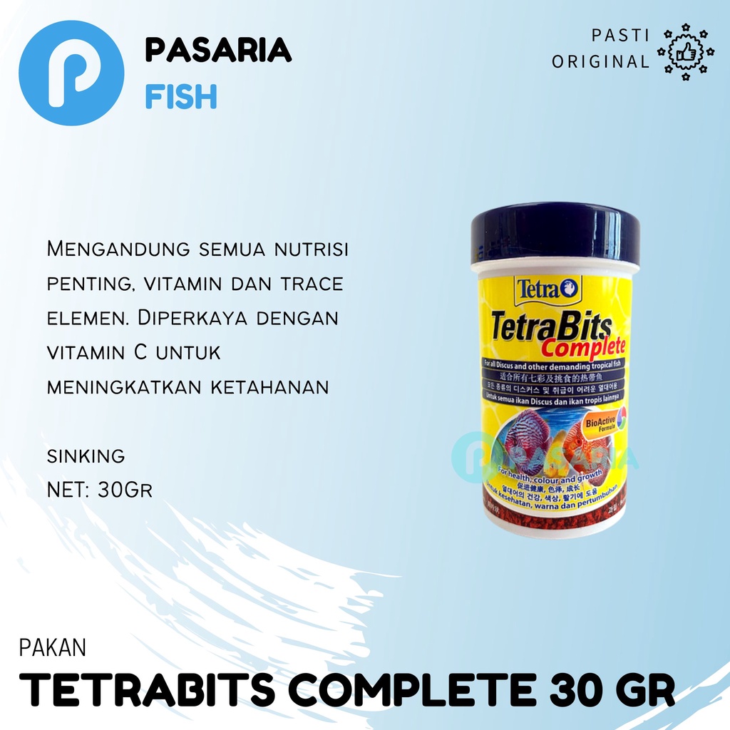 Jual TETRA BITS/TetraBits Complete/Pakan/Makan/Makanan Ikan Hias Discus ...