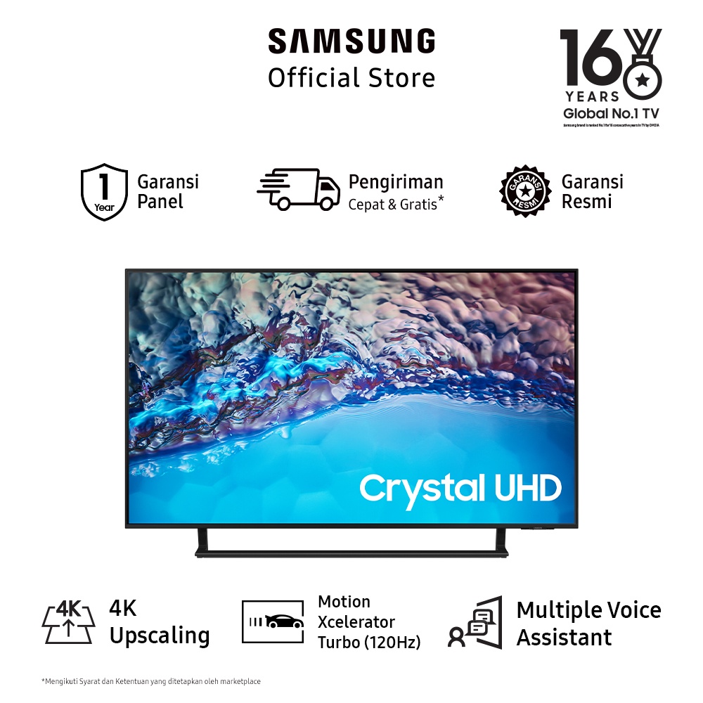 Jual Samsung Smart TV 55 inch Crystal UHD 4K BU8500 dengan AirSlim Design - UA55BU8500KXXD ...