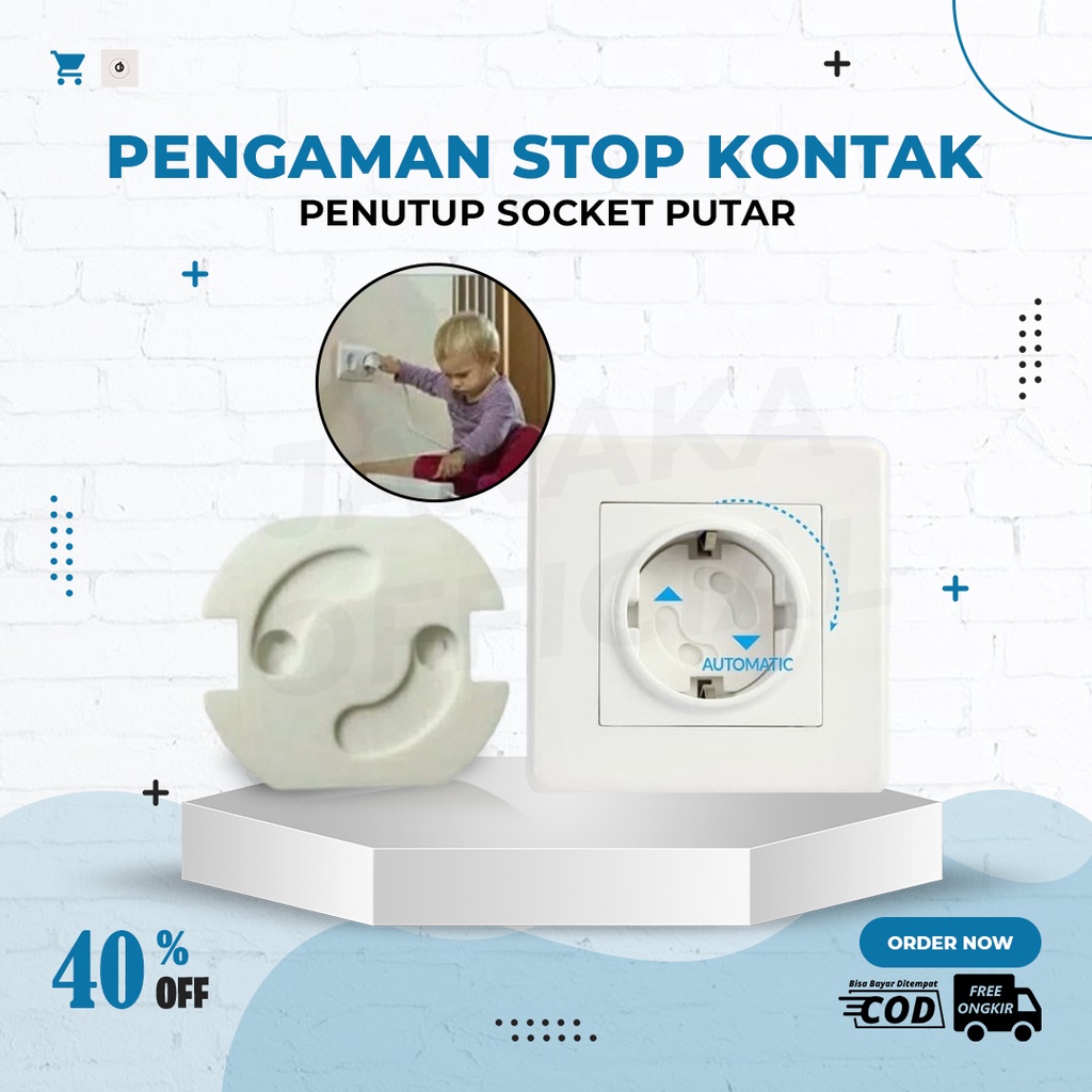 Jual Pengaman Stop Kontak Pelindung Colokan Listrik Putar Penutup ...