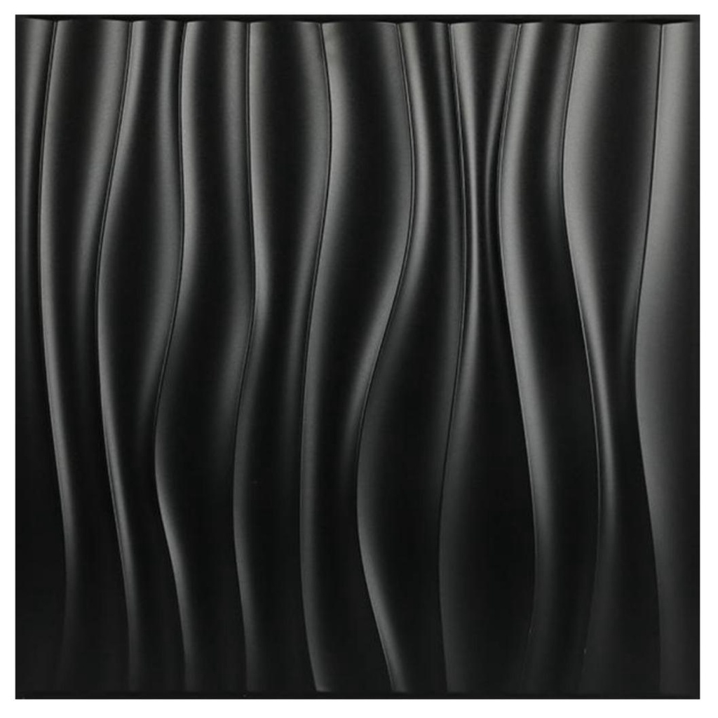 Jual WALL PANEL 3D PVC MOTIF GELOMBANG HITAM SIZE 50CM x 50CM | Shopee ...
