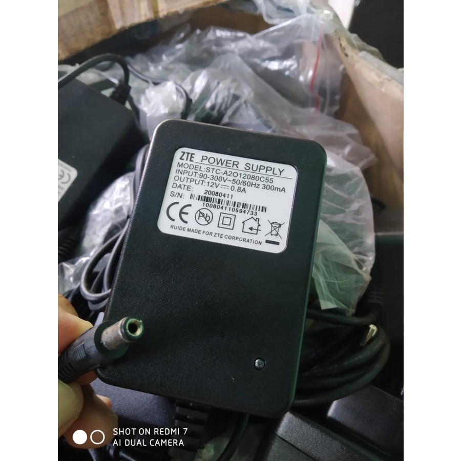 Jual Adaptor ZTE original pure 12v Lubang Besar | Shopee Indonesia