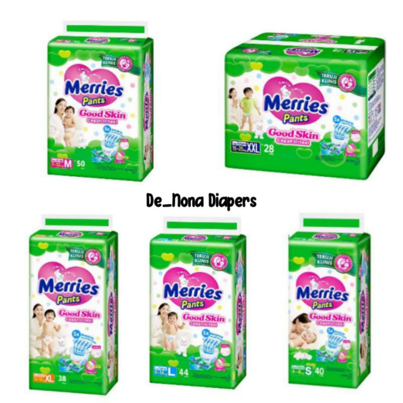 Jual Pampers Merries Jumbo M50 L44 XL38 XXL28 | Shopee Indonesia