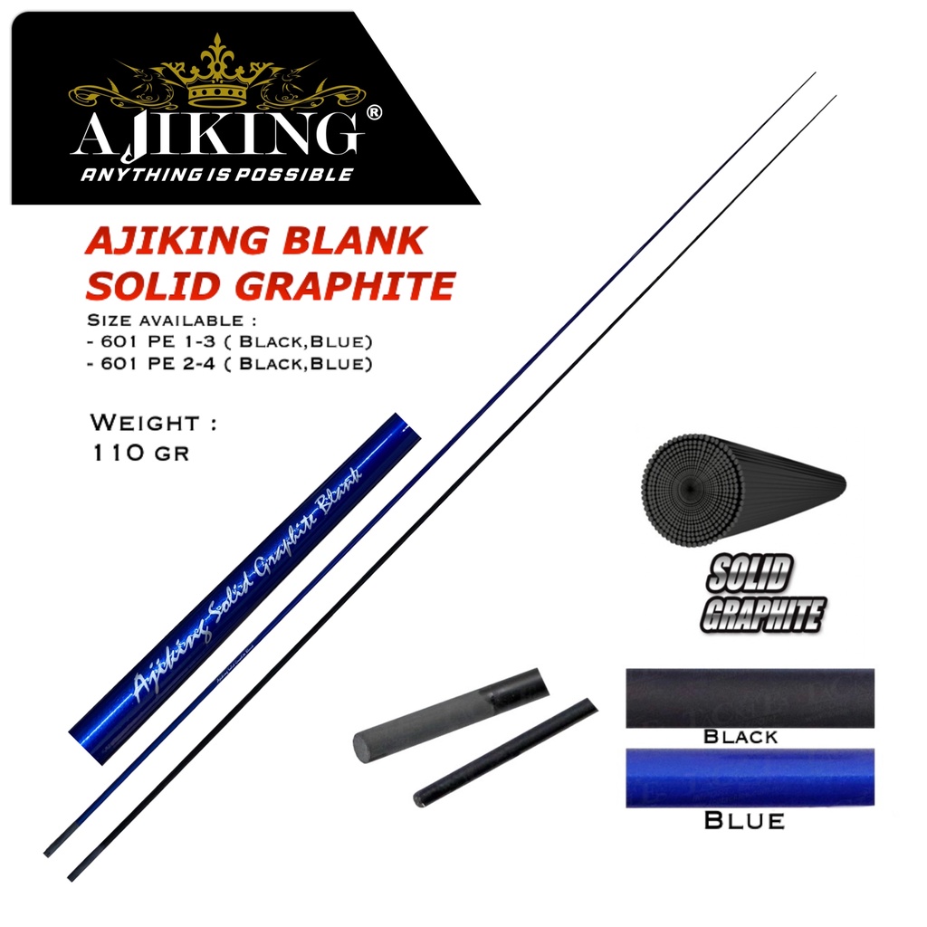 Jual BLANK JORAN AJIKING SOLID GRAPHITE SOLID CARBON ONE PIECE 180CM RINGAN BLANK SOLID CARBON ...