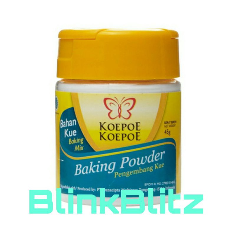 Jual Koepoe Koepoe Baking Powder 45 gr Pengembang Kue Masak | Shopee ...