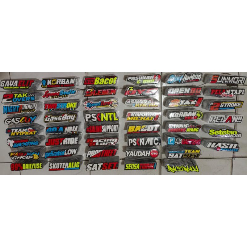 Jual STIKER CUTTING RACING TULISAN READY SESUAI GAMBAR 5000/BIJI ...