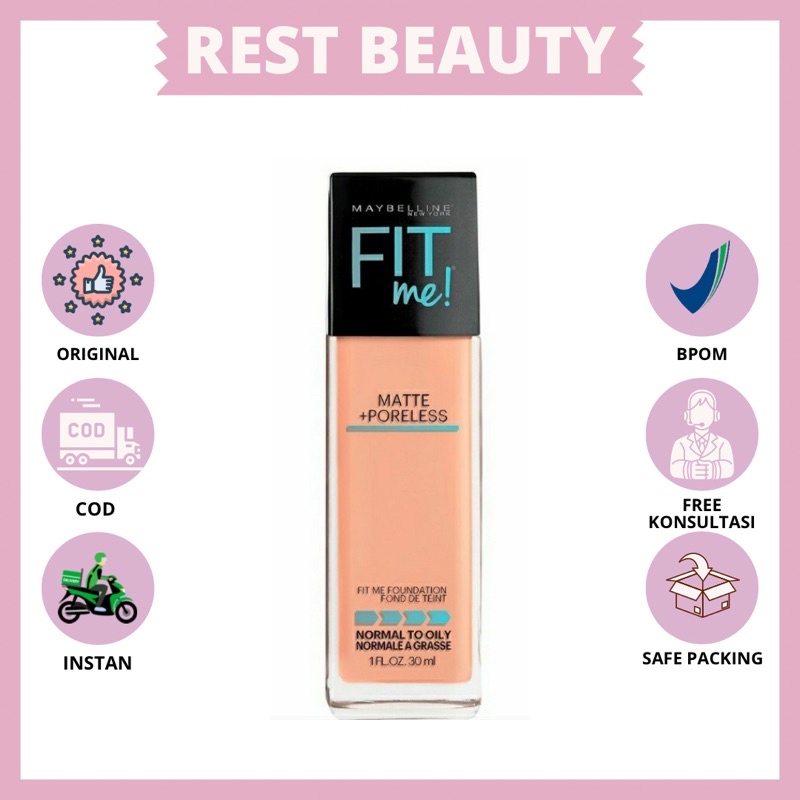 Jual MAYBELLINE - Maybelline Fit Me Matte + Poreless Liquid Foundation ...