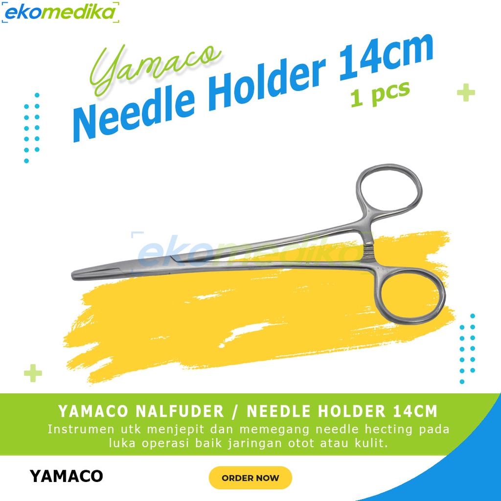 Jual Nalpuder 14 cm / Needle Holder / mayo hegar 14cm Yamaco Stainless ...