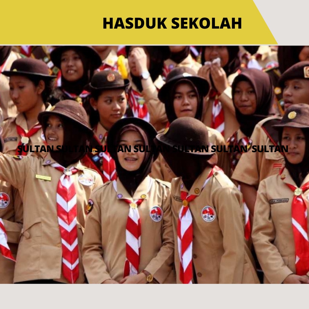 Jual KACU HASDUK Merah Putih Pramuka Pembina Ukuan Panjang Bahan Satin ...