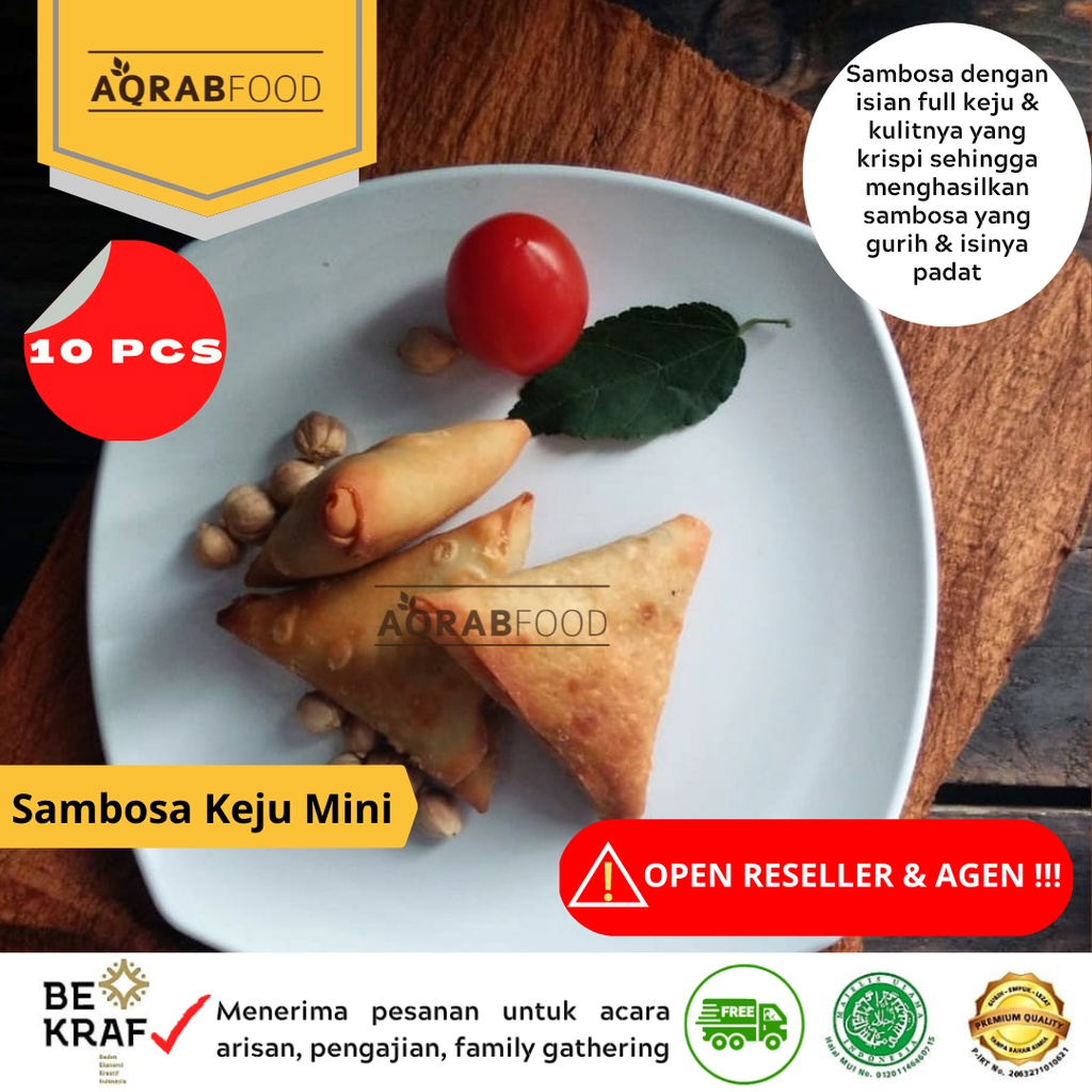 Jual Sambosa Samosa Samboza Keju Mini AQRAB FOOD | Shopee Indonesia