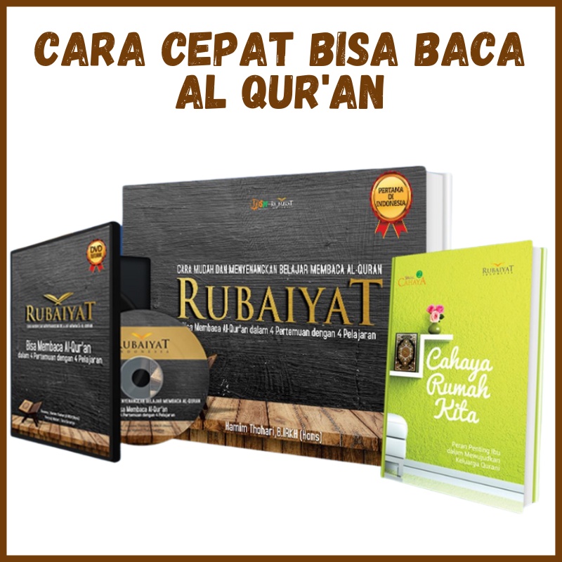 Jual Buku dan DVD Pembelajaran Cara Mudah Bisa Memahami Membaca AL Quran dengan Metode Rubaiyat ...