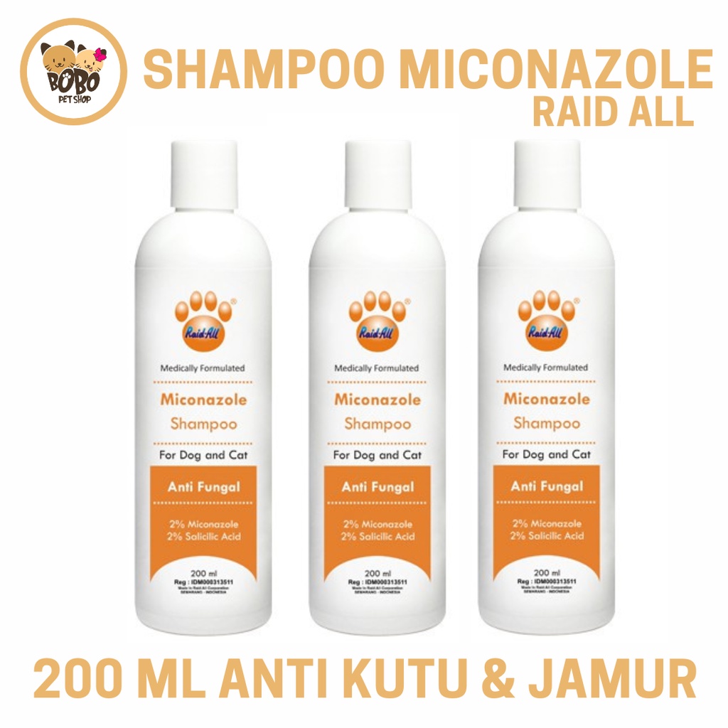 Jual SHAMPOO KUCING ANTI JAMUR MICONAZOLE BY RAID ALL 250 ML | Shopee ...