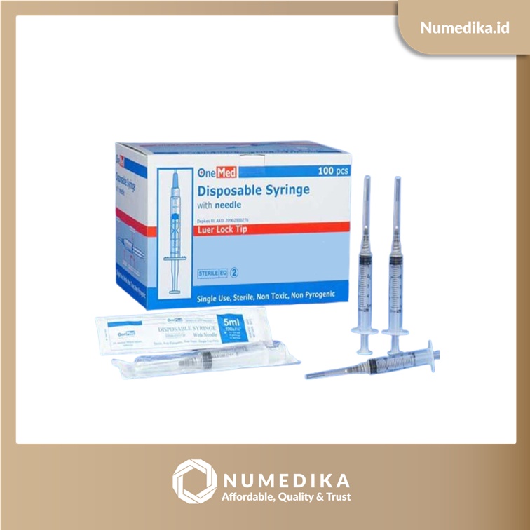Jual Spuit Disposable Syringe with Needle Onemed 5 CC | Shopee Indonesia