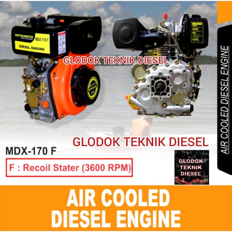 Jual Mesin Penggerak Solar Engine Diesel 5 HP Matsumoto MDX 170 F MDX-170F ORIGINAL | Shopee ...