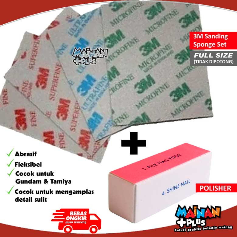 Jual Paket Murah Amplas 3M Sanding Sponge Full Size Set dan Polisher ...