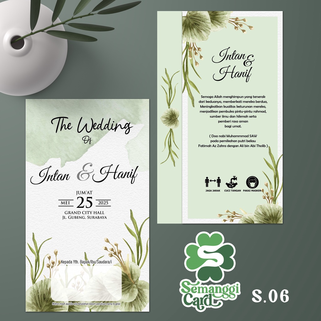 Jual Blangko Undangan Semanggi 06 | Blangko Undangan | Undangan Murah ...