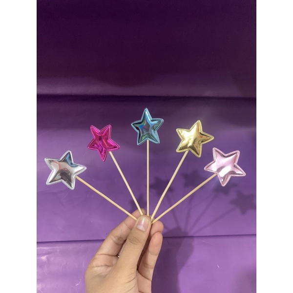Jual Topper kue Bentuk Bintang Mahkota hati Topper cupcake Dekorasi Kue Ulang tahun isi 5 pcs ...