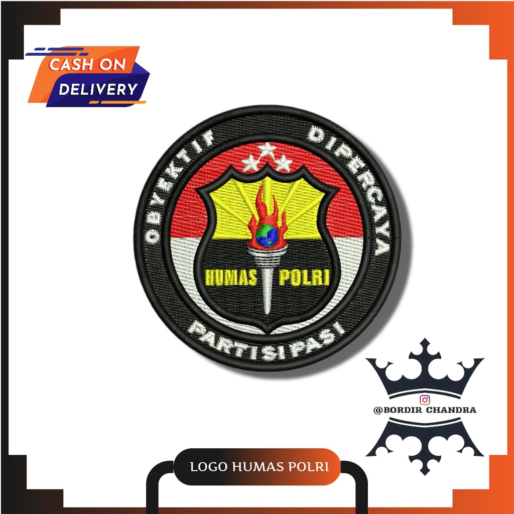 Jual LOGO BORDIR HUMAS POLRI - MABES POLRI - RODA HUMAS POLRI - DIV ...