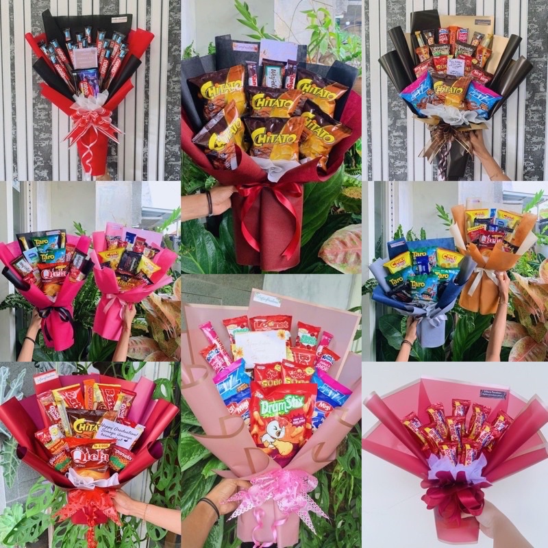 Jual BUKET SNACK SERBA 50 RIBUAN BENG BENG MINI BOUQET BUKET SNACK ...