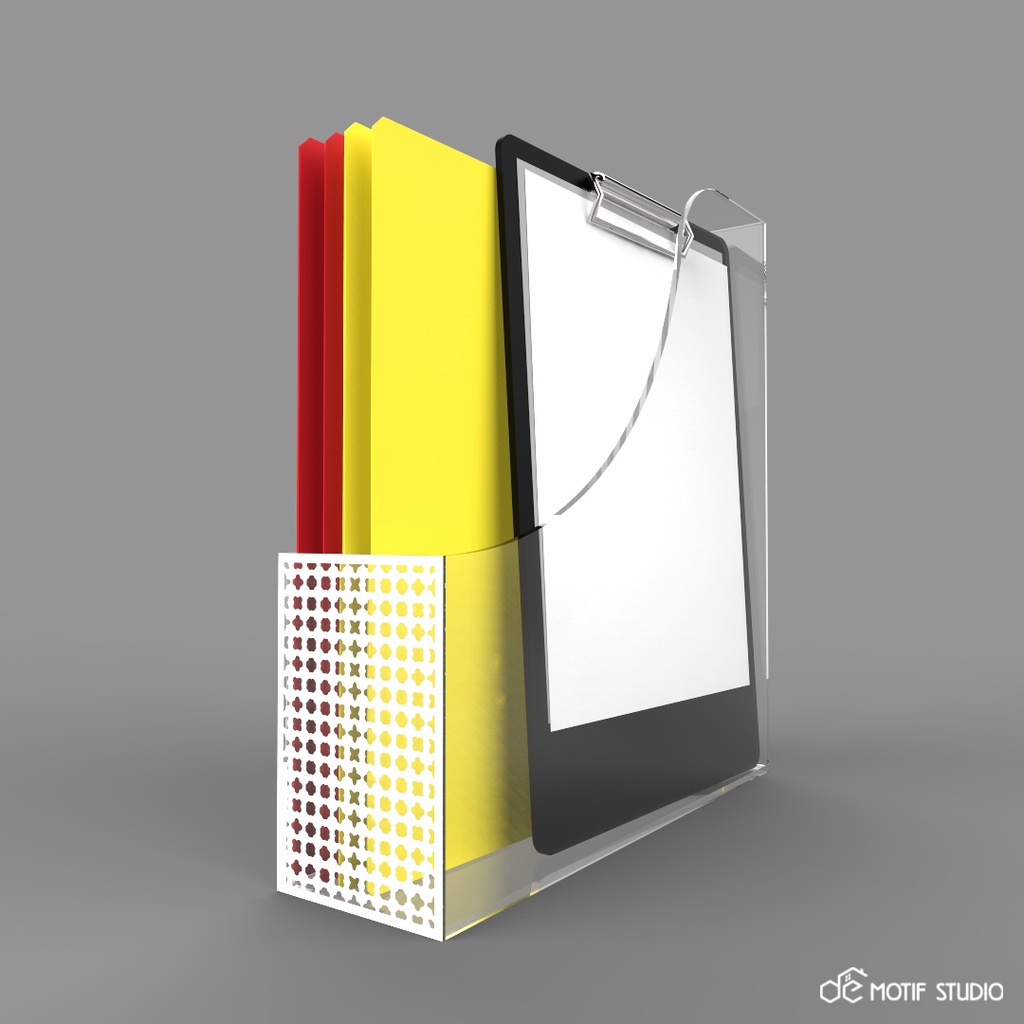 Jual FILE STORAGE BOX CLEAR ACRYLIC DESK ORGANIZER ORGANISER TRAY RACK ...