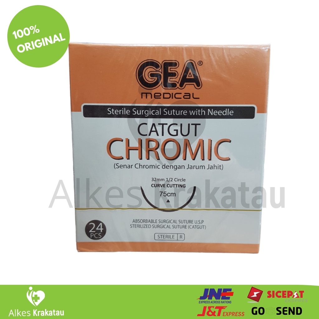 Jual Catgut Chromic 2/0 GEA with Needle isi 24pcs | Shopee Indonesia