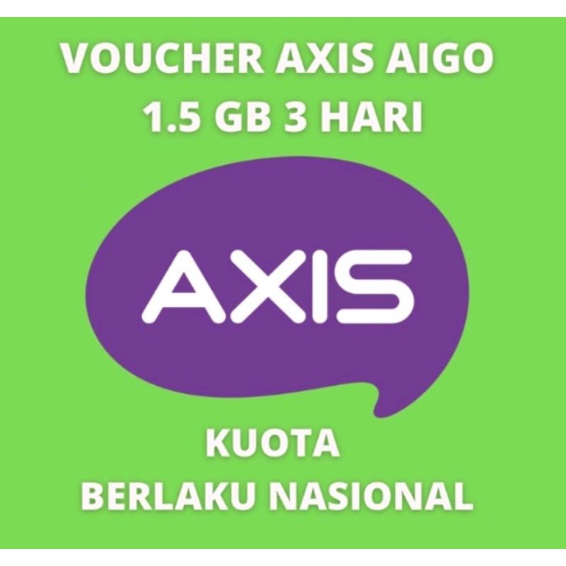 Jual VOUCHER AXIS AIGO 1,5GB 3 HARI | Shopee Indonesia