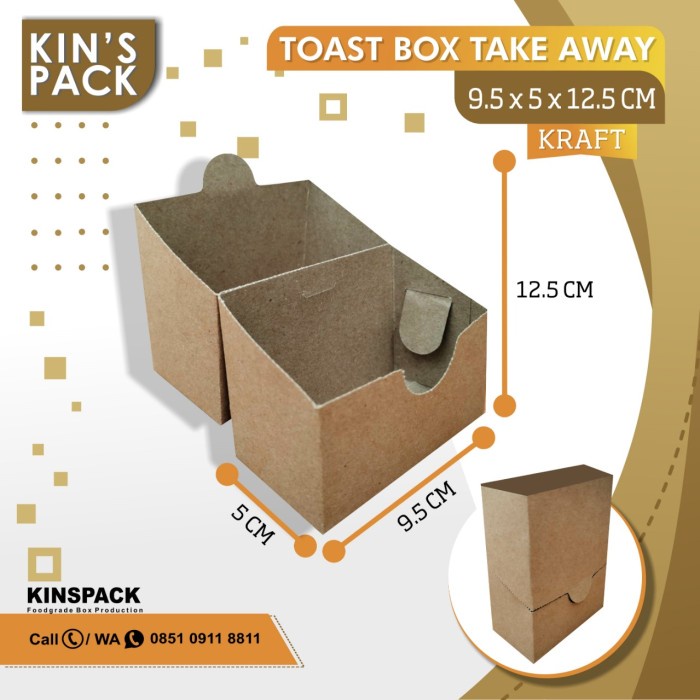 Jual Box Toast Kotak Roti Bakar Sandwich Take Away Kraft | Shopee Indonesia