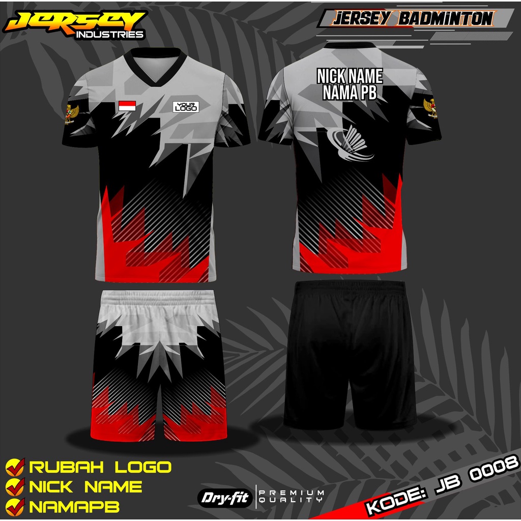 Jual Custom Jersey Team Badminton Full Printing, Baju Jersey Bulu ...