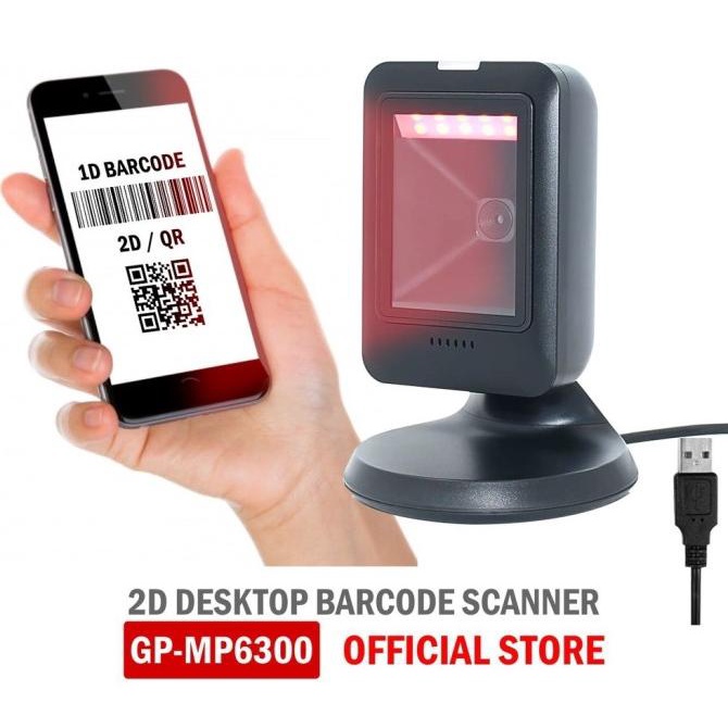 Jual Barcode Scanner reader 1D 2D QR Code scaner meja duduk scan ...