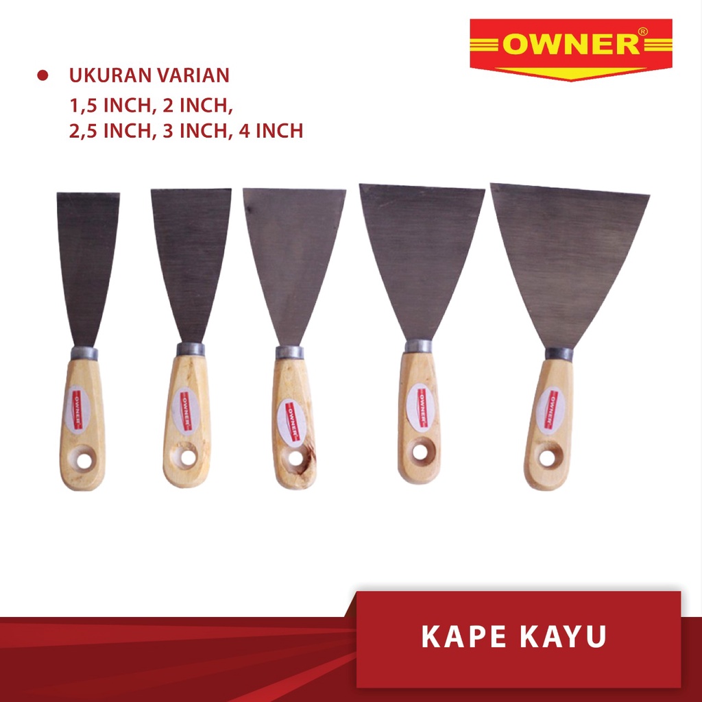 Jual Kape Gagang Kayu Scrapper Owner 1,5inch 2inch 2,5inch 3inch 4inch ...
