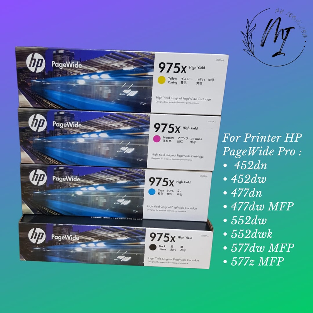 Jual Paketan Tinta Catridge HP 975 X Black + Color original | Shopee ...