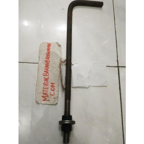 Jual Baut Angkur Type L 12 mm x 50 cm Baut Jangkar Pondasi Tiang Cor ...