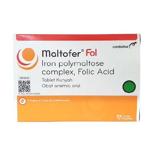 Jual MALTOFER FOL CHEWABLE 6 TABLET KUNYAH ZAT BESI ASAM FOLAT UNTUK ...