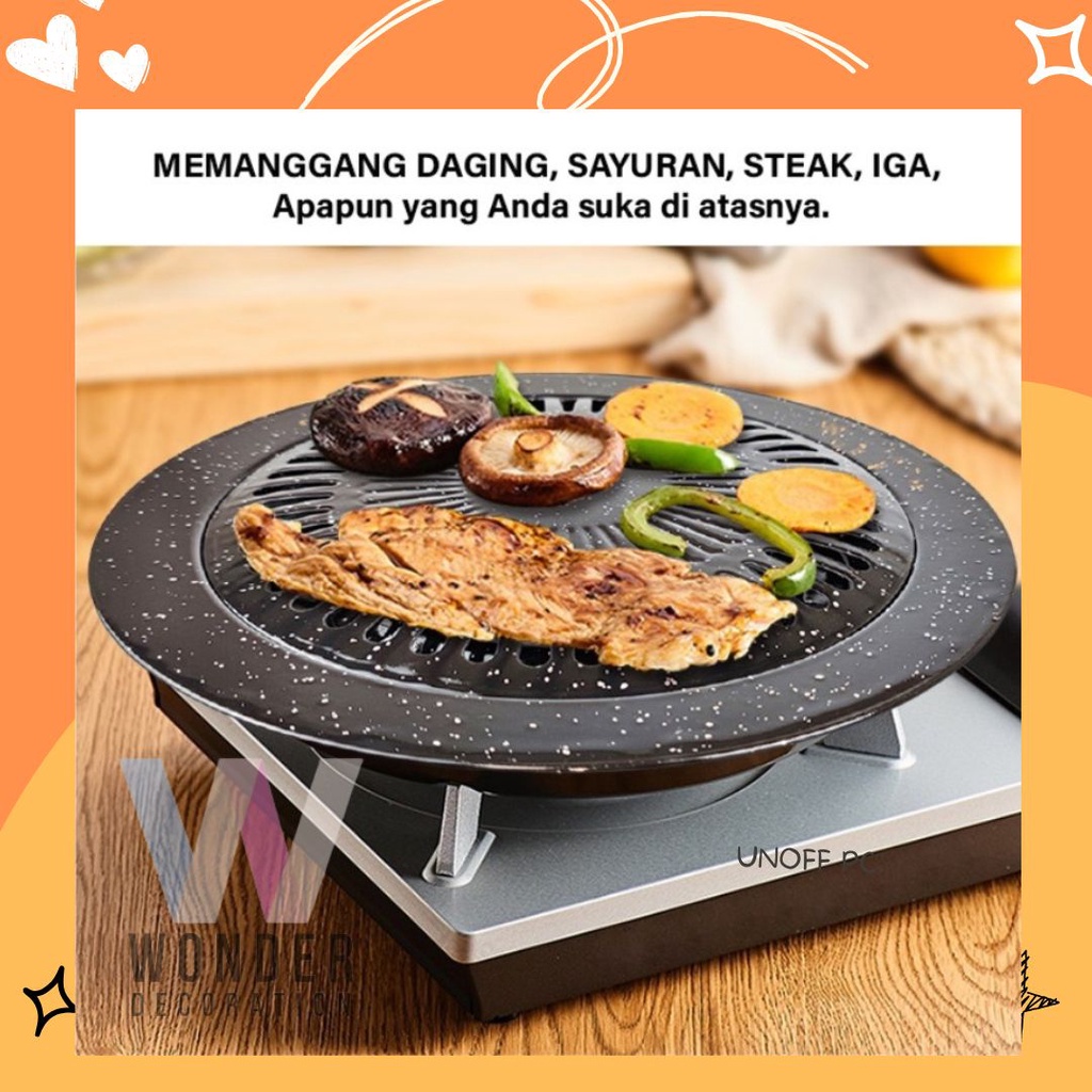 Jual Pan Grill Barbeque Griller Pemanggang Makanan Daging BBQ Alat ...