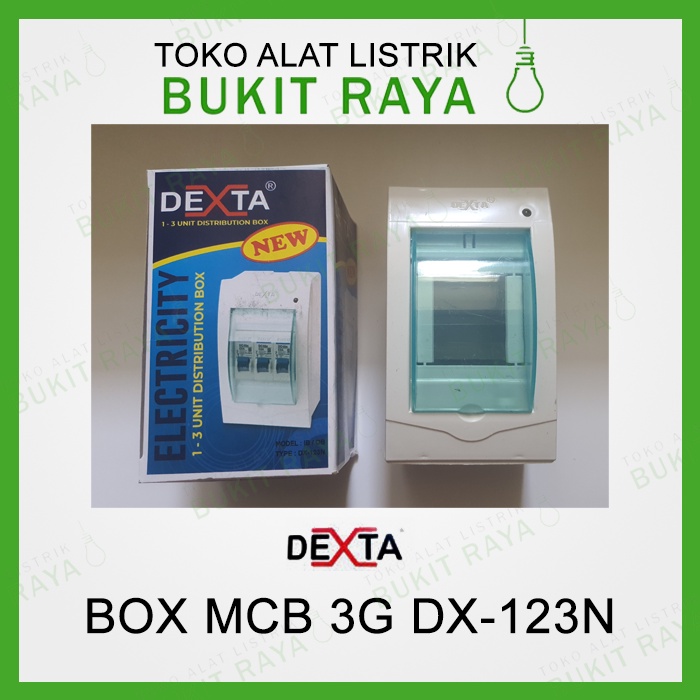 Jual Dexta Box MCB 3 Group Dengan Tutup dan Lampu Indikator DX-123N 3 ...