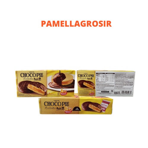 Jual LOTTE CHOCO PIE KEJU 1BOX ISI 6PCS @28GR CHOCOPIE SNACK makanan ...