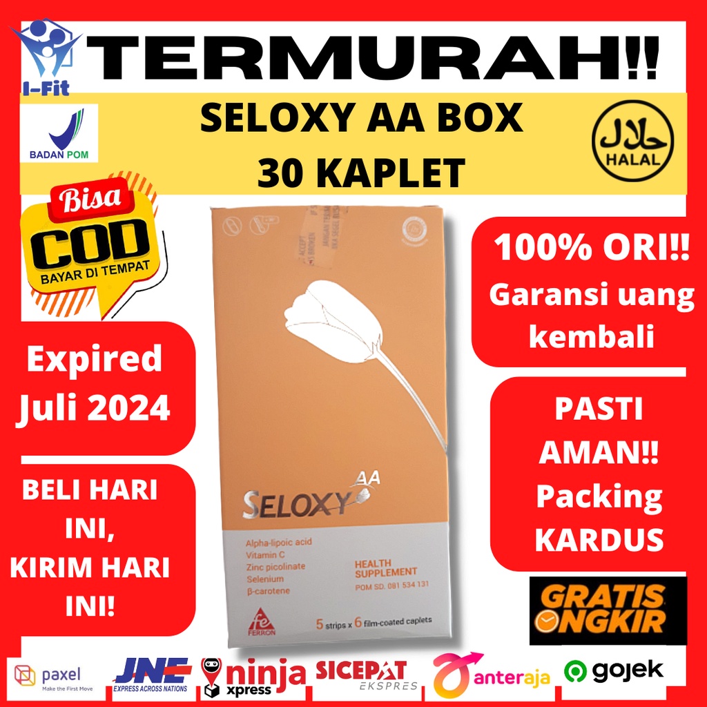 Jual Seloxy AA per Box isi 30 Kaplet 5 Strip Vitamin A Vitamin C dan ...