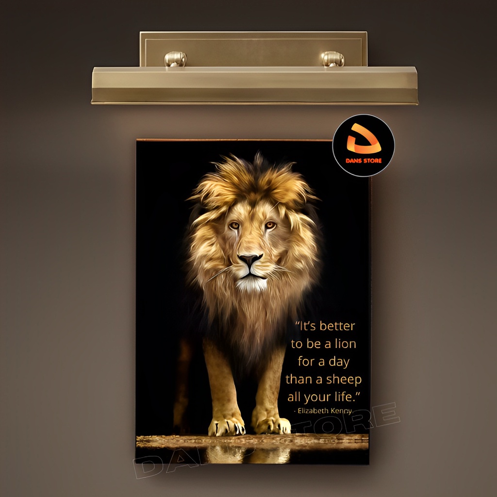 Jual Poster Singa Dan Kata Motivasi Lion Quotes Hiasan Dinding ...